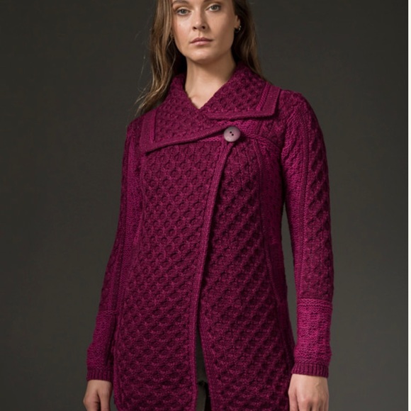 The Irish Store (Aran Crafts) | Sweaters | The Irish Store Wine Colored ...